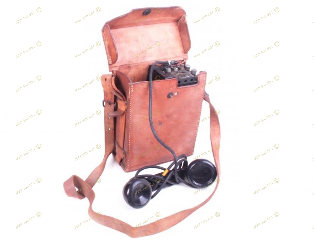 Telephone Campagne Us Ee8 Sacoche Cuir Radio Us Materiel Radio Usa